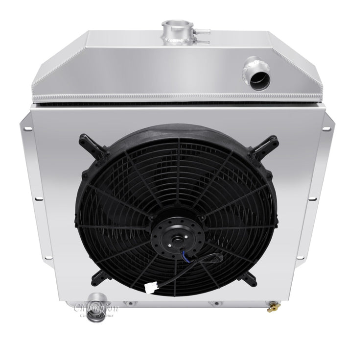 1949-1953 Ford 4-Row Radiator, Shroud, Fan Combo - Champion Radiator ...