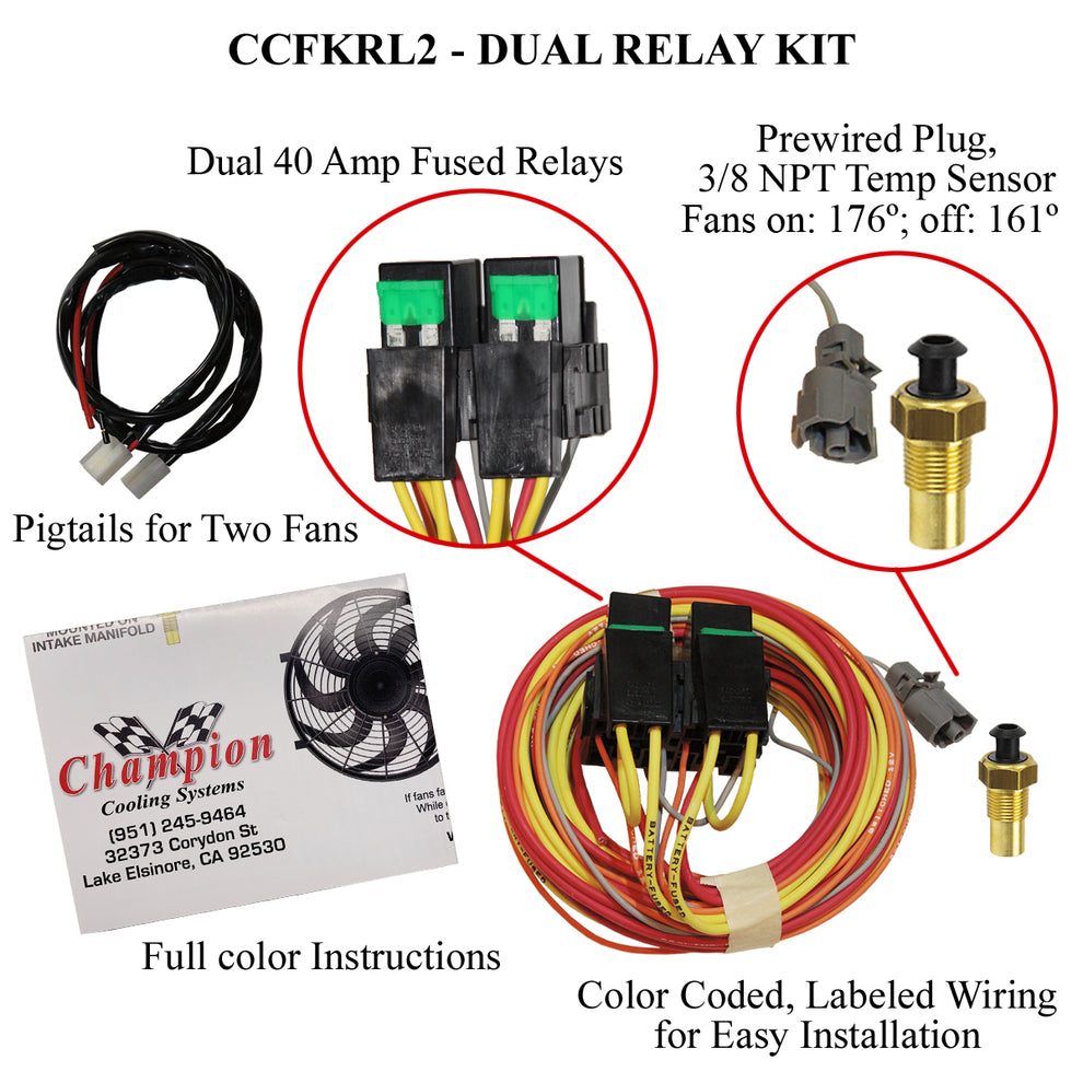 Dual Fan Relay Kit – Champion Radiators