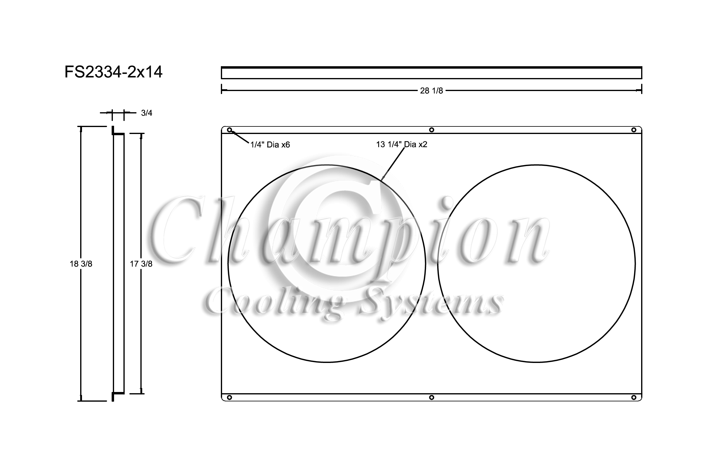 Aluminum Electric Fan Shroud - Champion Radiators