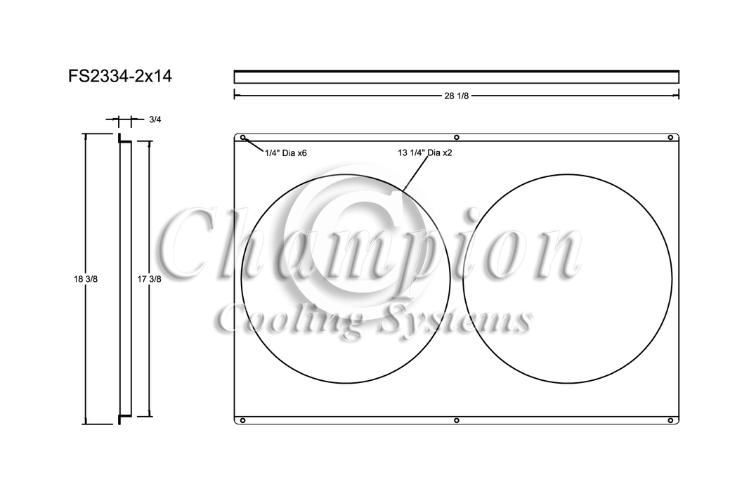 Aluminum Electric Fan Shroud - Champion Radiators