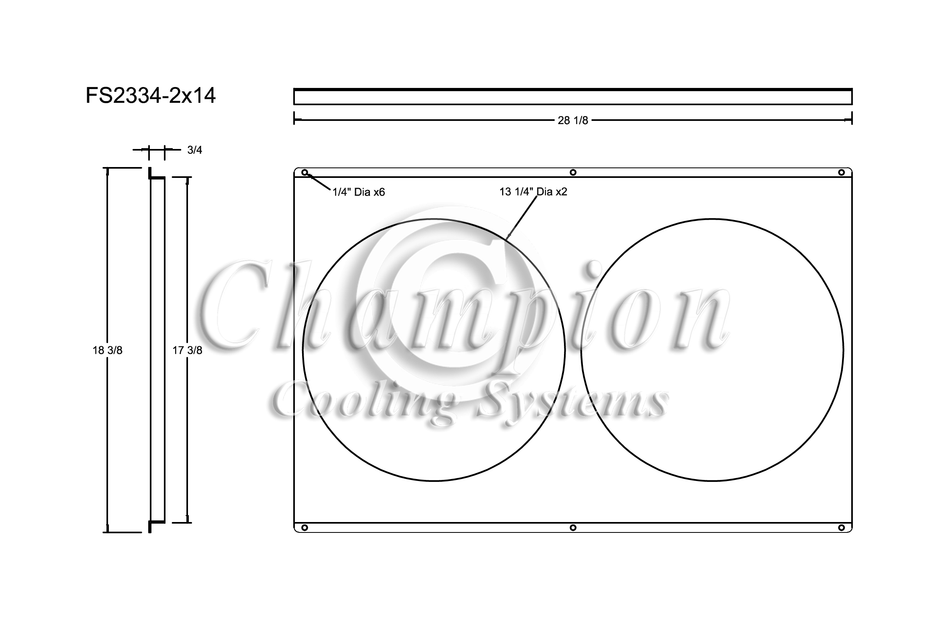 Aluminum Electric Fan Shroud - Champion Radiators