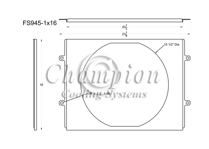 Aluminum Electric Fan Shroud - Champion Radiators
